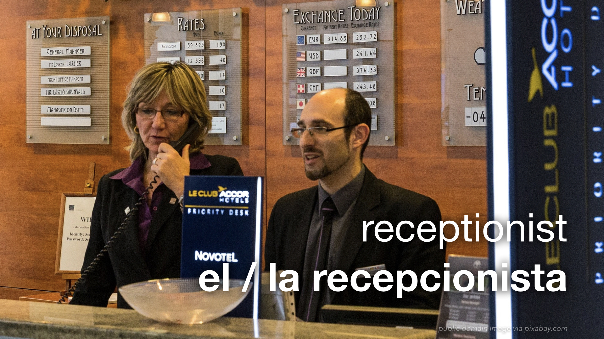 Spanish Vocabulary: Hospitality – Reception and Front Desk : The LEAF ...